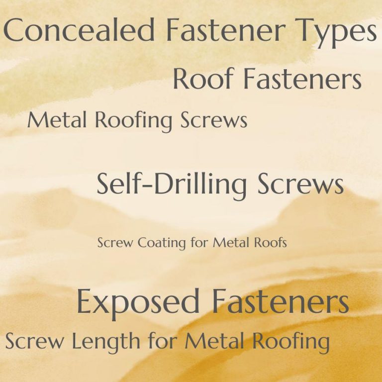 Types of Roof Fasteners